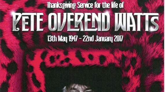 Thanksgiving service for a rock star – Pete Overend Watts | rossgazette.com