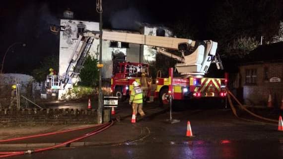 Mitcheldean fire closes roads | rossgazette.com