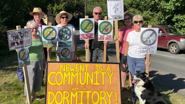 Newent residents march against new housing development | rossgazette.com